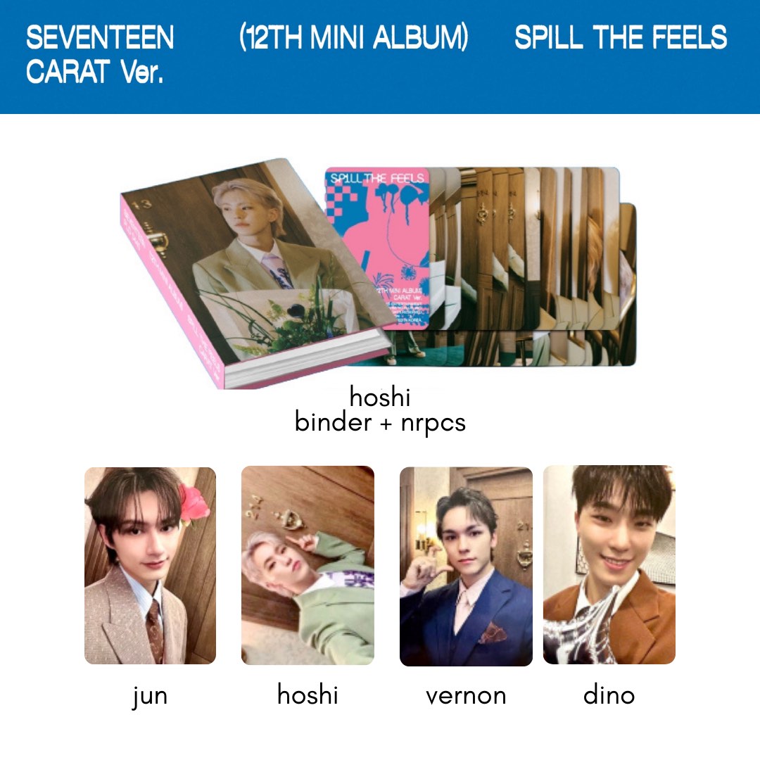 seventeen spill the feels carat version -- hoshi nrpc binder | jun ...