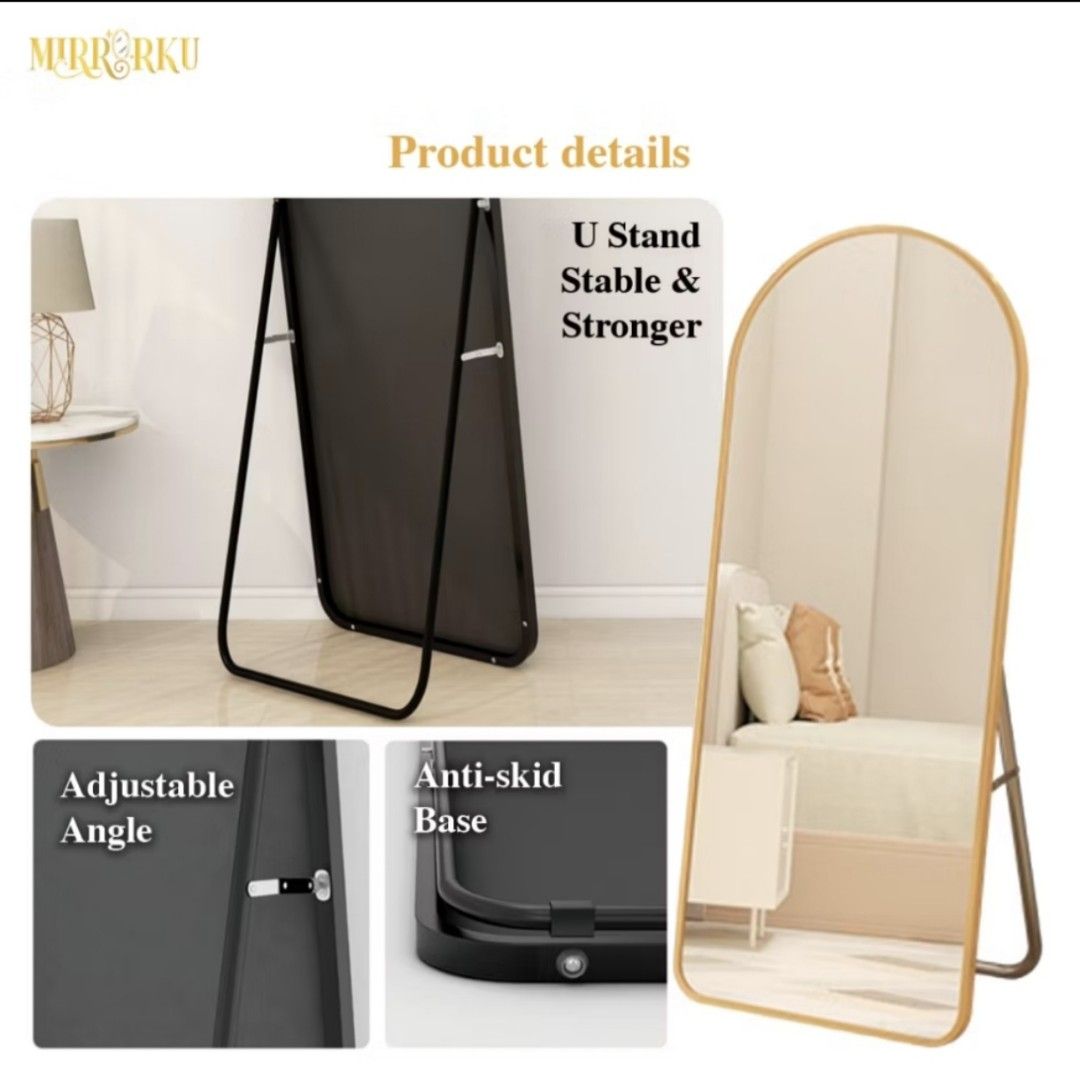 Sewa / Rent / Rental Standing Arch Gold Mirror / Cermin Berdiri Welcome ...