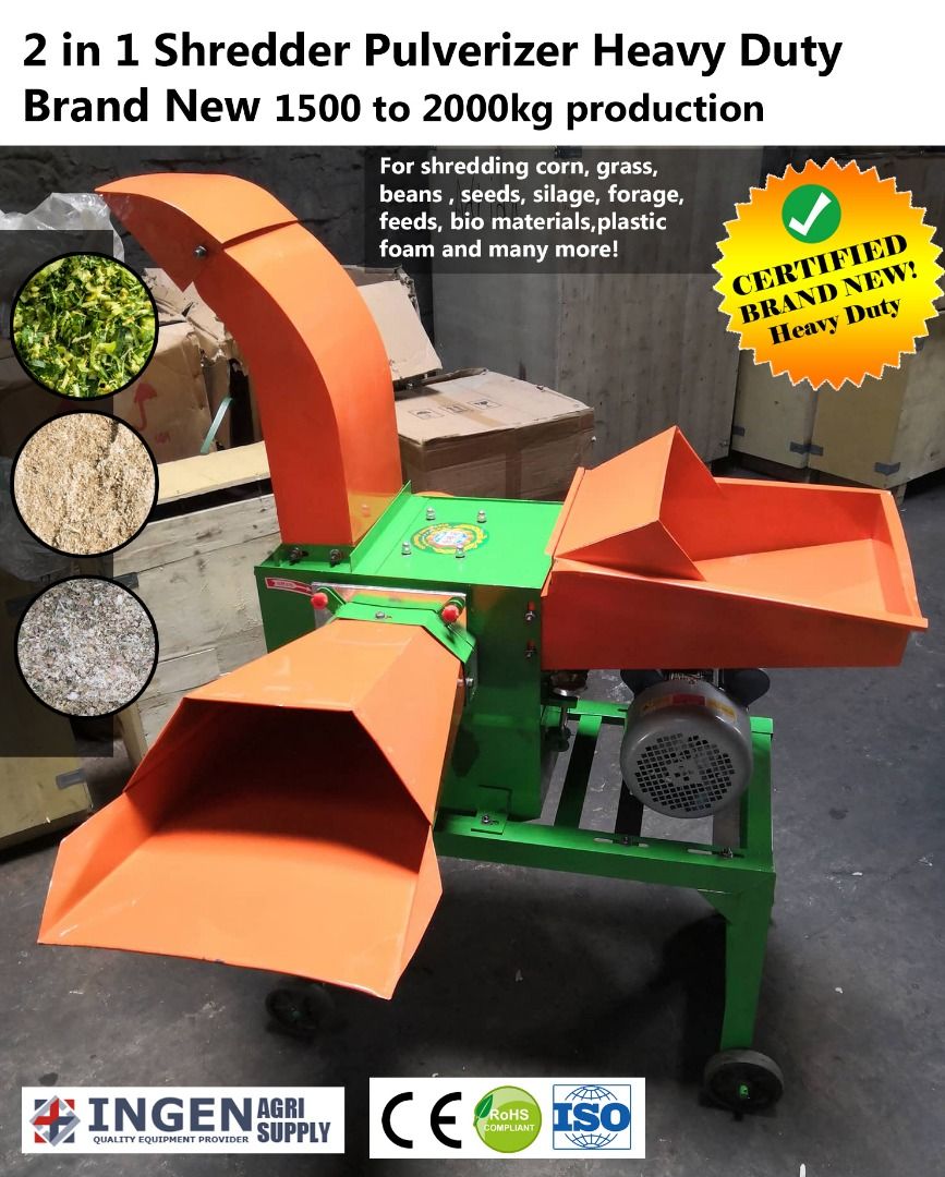 shredders forage chopper industrial pulverizer multipurpose type engine ...