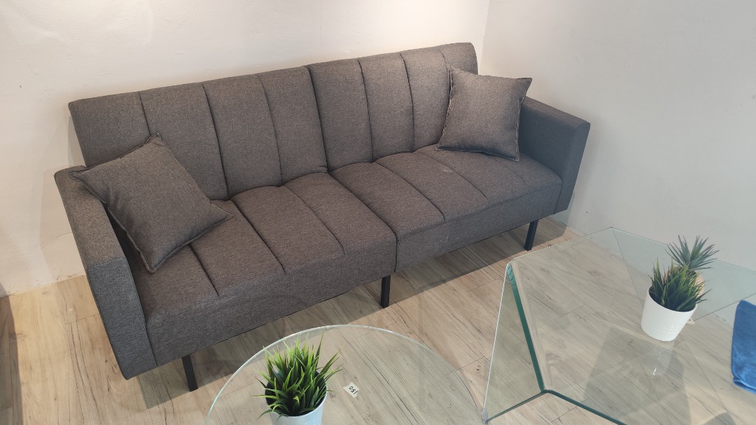 Sofa Bed Foldable 3 seater bedroom living room sofa lipat with pillow ...