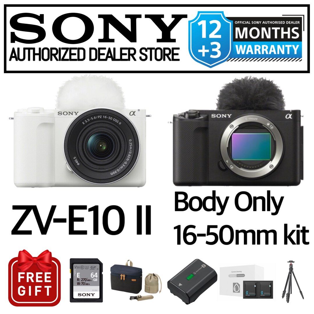 Sony ZV-E10 II Camera Body | ZV-E10M2 16-50mm Lens kit | ZVE10 II | ZV ...