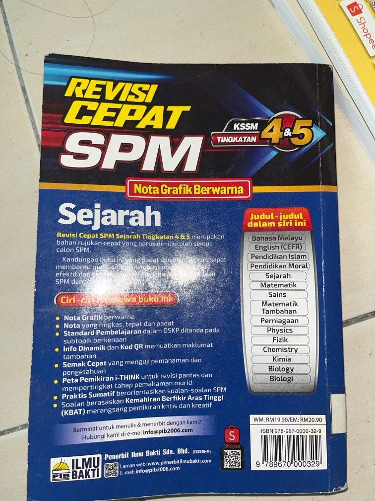 Spm SEJARAH BUKU NOTA, Hobbies & Toys, Books & Magazines, Assessment ...