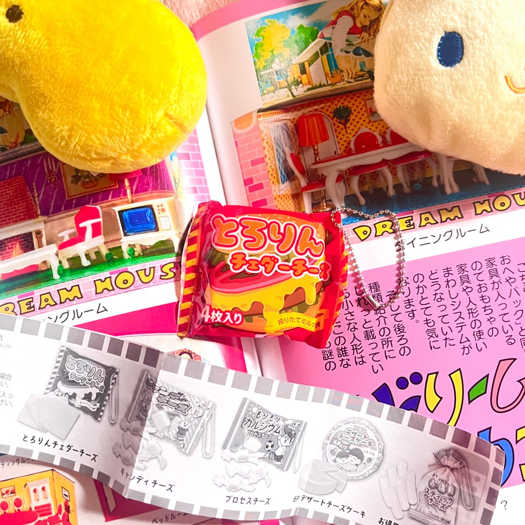 squishy cheese keychain gacha gashapon [trinkets anik anik], Hobbies ...