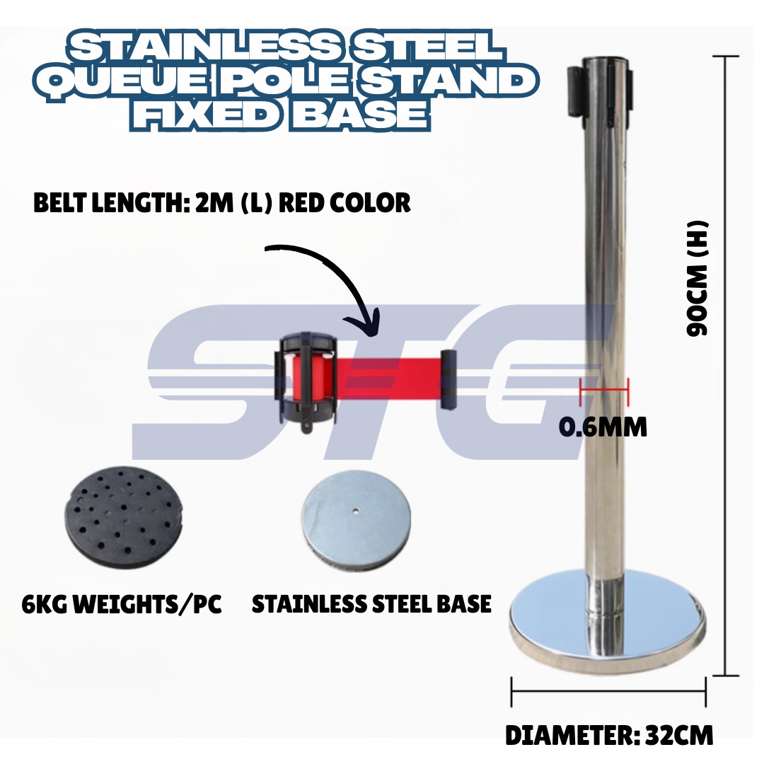 Stainless Steel Queue Up Pole Stand & A4/A3 Size Sign Holder, Furniture ...