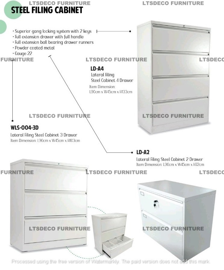 STEEL LATERAL FILING CABINET ||| OFFICE PARTITION || OFFICE FURNITURE ...