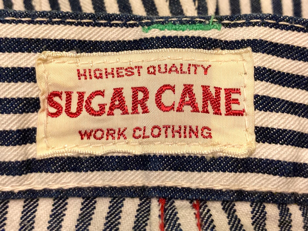 SUGAR CANE Hickory Stripe Denim Double Knee, Men's Fashion, Bottoms ...