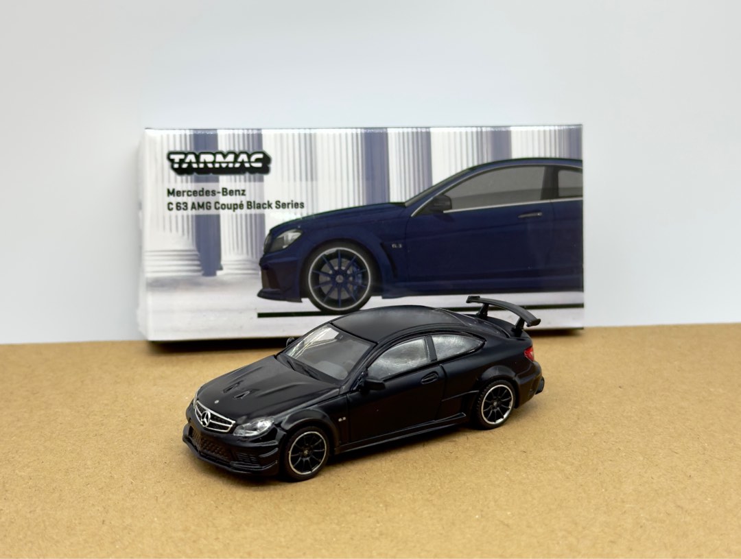 Tarmac Works Mercedes Benz C63 AMG Black Series Matte Black, Hobbies ...