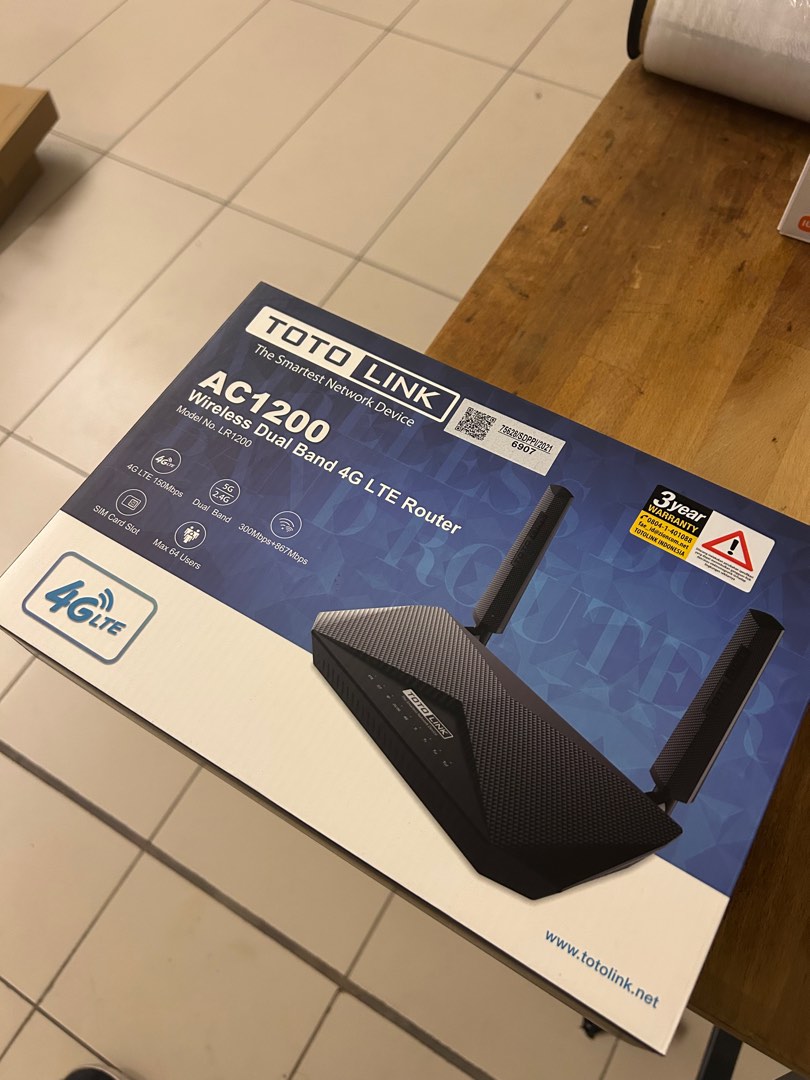 Toto Link Wireless AC1200 4G LTE Dual Band Gigabit Router model LR1200 ...