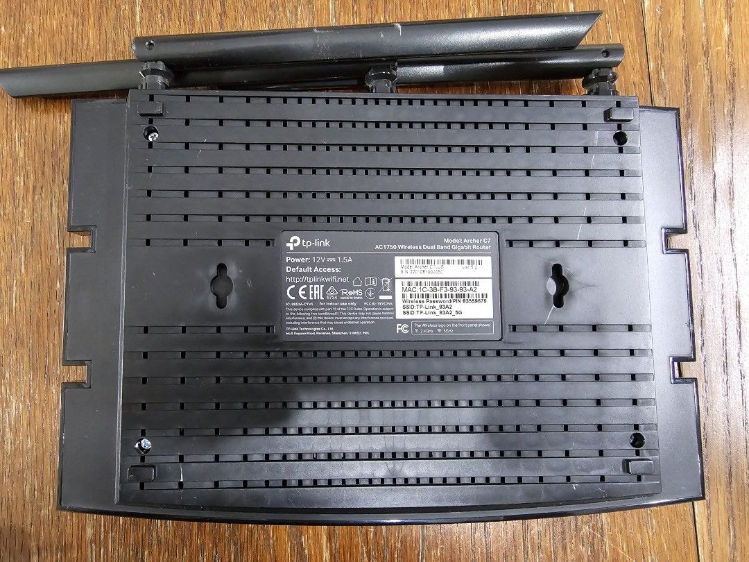 TP-LINK Archer C7 AC1750 Wireless Dual Band Gigabit Router, Computers ...