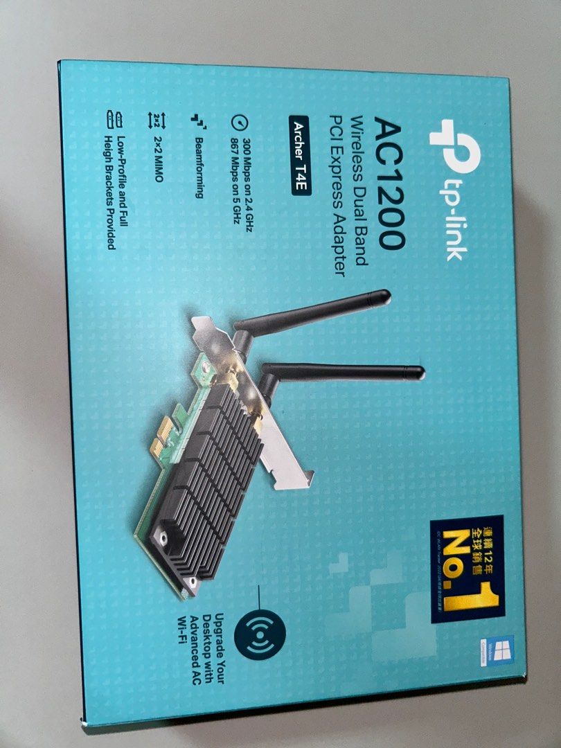 TP-Link Archer T4E AC1200 雙頻 PCI-E Express wifi 無線網路卡, 電腦及科技產品, 電腦周邊產品, Wifi及上網相關產品在旋轉拍賣