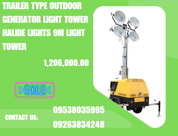 Trailer Type Outdoor Generator Light Tower Halide Lights 9m light tower, Everything Else, Others ...