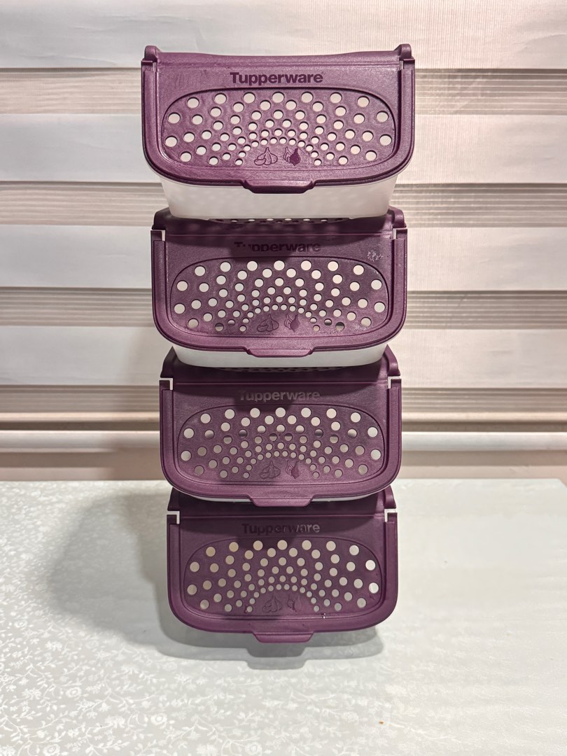 Tupperware Garlic Keeper 2.3L | Tempat Bawang, Furniture & Home Living ...