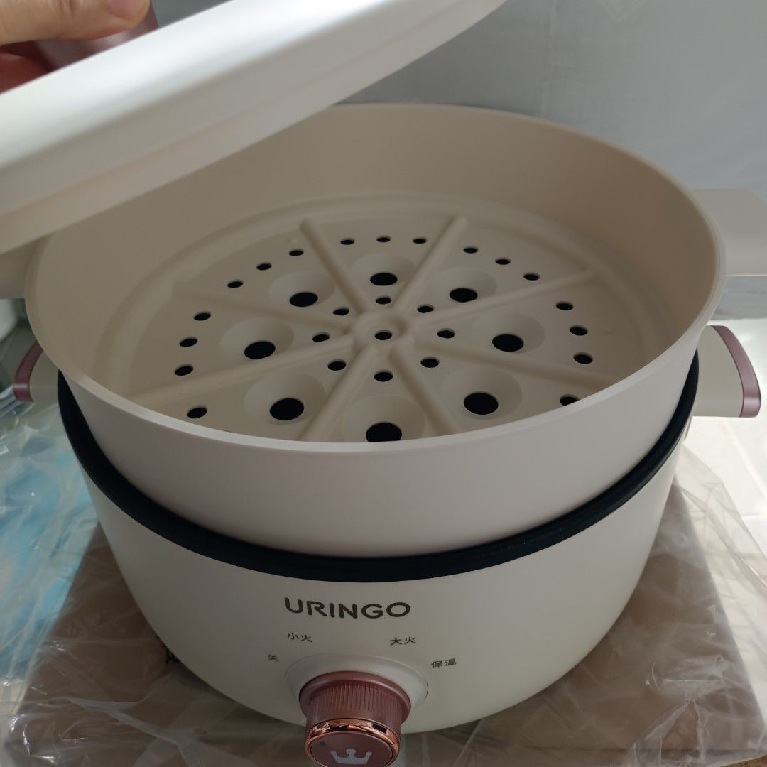 URINGO 多功能鍋 3L ( 火鍋 蒸 煮 烤 湯 燉 煎 ), 家庭電器, 廚房電器, 燒烤爐及火鍋鍋具 - Carousell