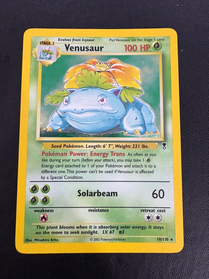 Venusaur Legendary Collection vintage Pokemon card, Hobbies & Toys ...