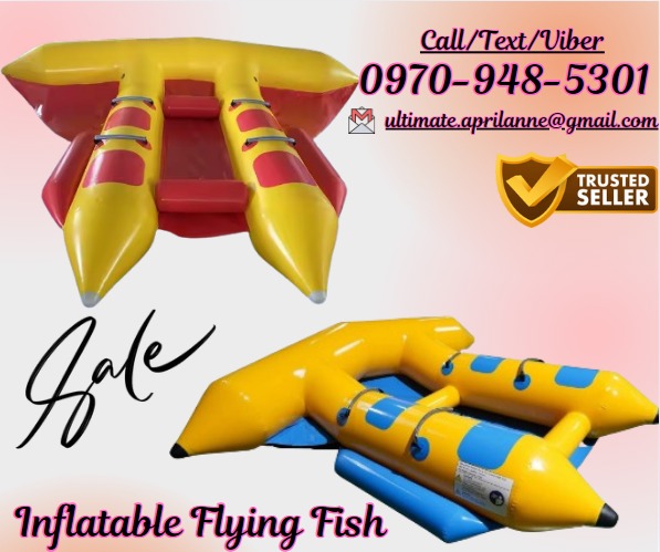 Water Games Flying Fish Inflatable Boat Good for 4 Pax, Sports ...