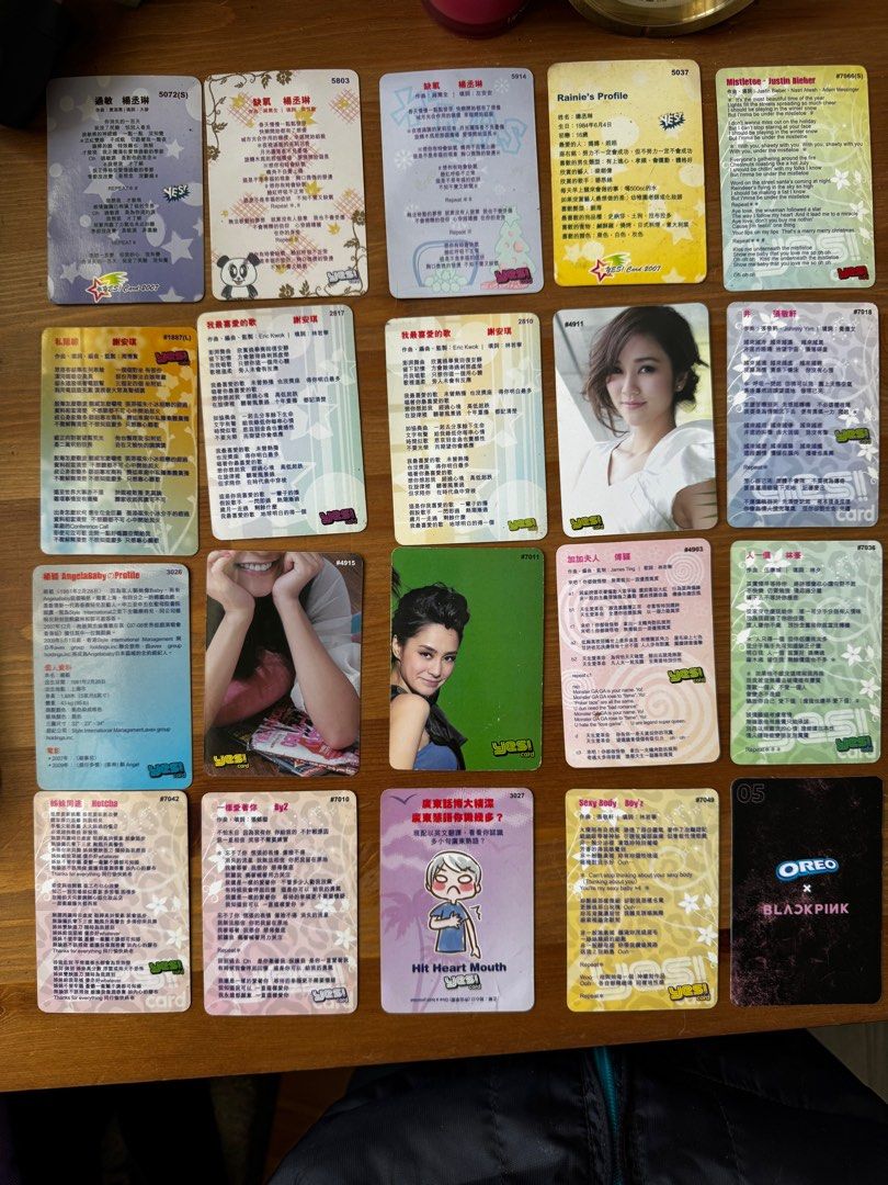 Yes Card - Rainie, Justin Bleber, Kay, AngelaB, Elanne, Theresa, Hotcha, By2, Boyz, Hins ...