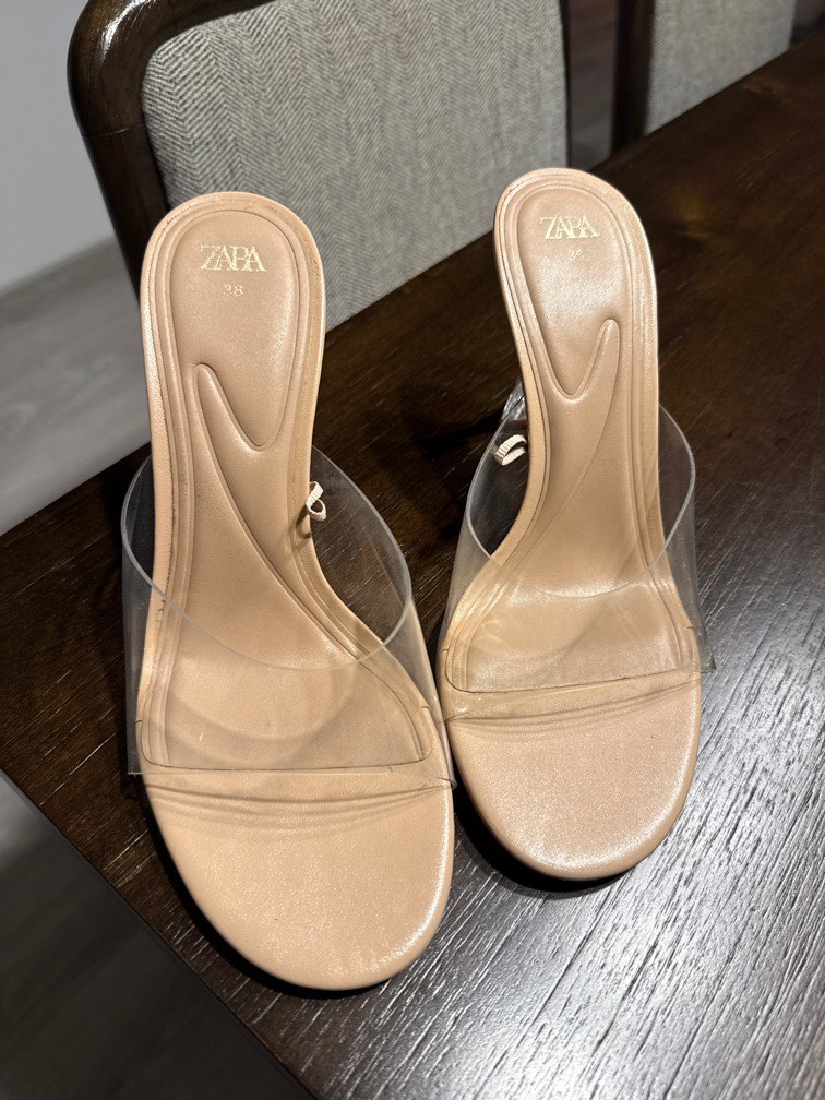 Zara transparent heels, Women's Fashion, Footwear, Heels on Carousell