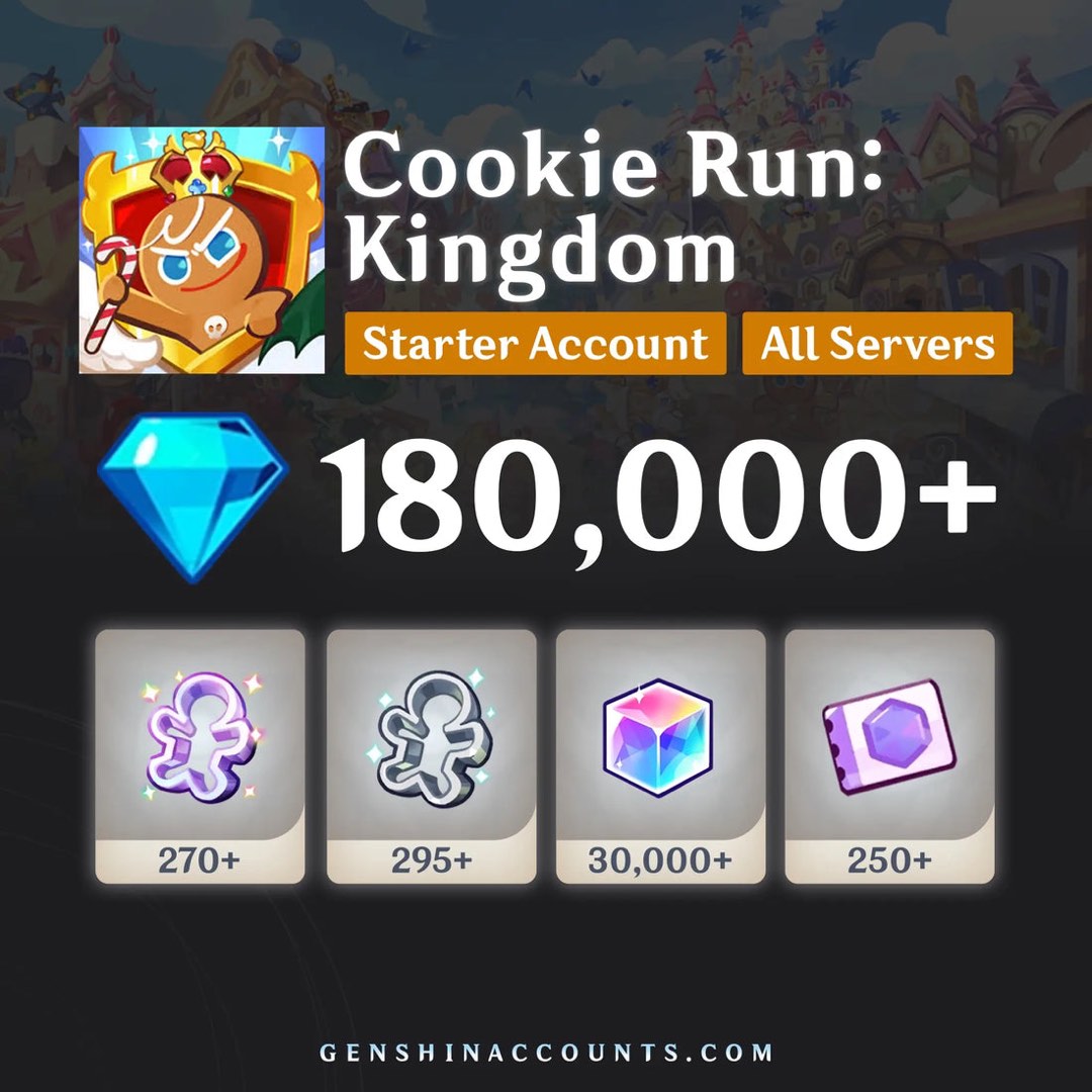 180000 Crystals Cookie Run Kingdom Starter Account, Video Gaming, Video ...