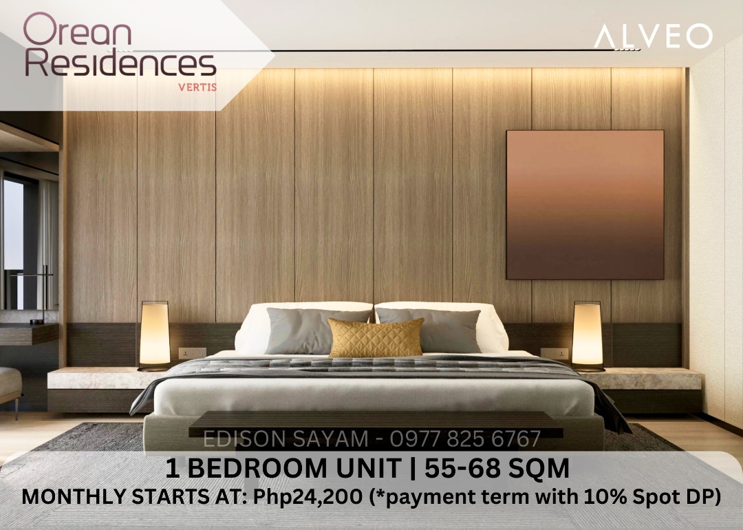 1 Bedroom Prime Condo Unit for Sale in Orean Residences Vertis North ...