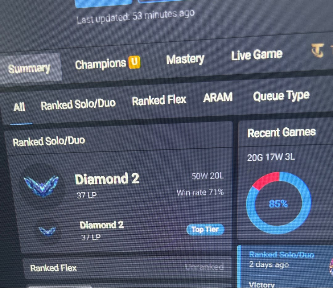 44W18L NOW D2 71% WR LOL Diamond League Of Legends Account, Video ...