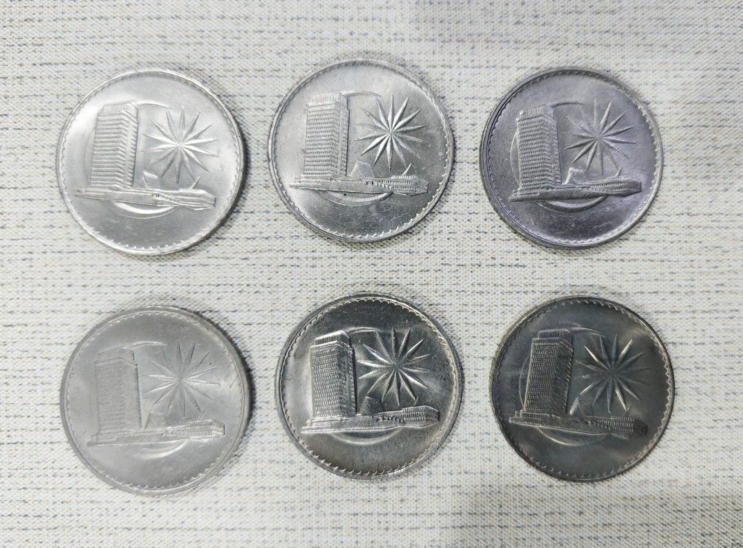 6 KEPING SYILING LAMA RM1 PARLIMEN 1971, 1980, 1981, 1982, 1985, 1986 ...