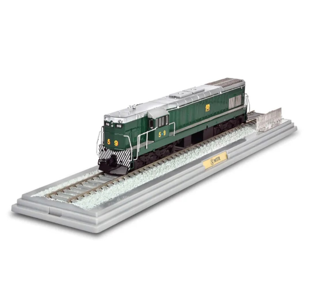 全新港鐵 MTR 1:87 G16型號機車 59號客運綠色塗裝 1/87 Diesel Electric Locomotive Train ...