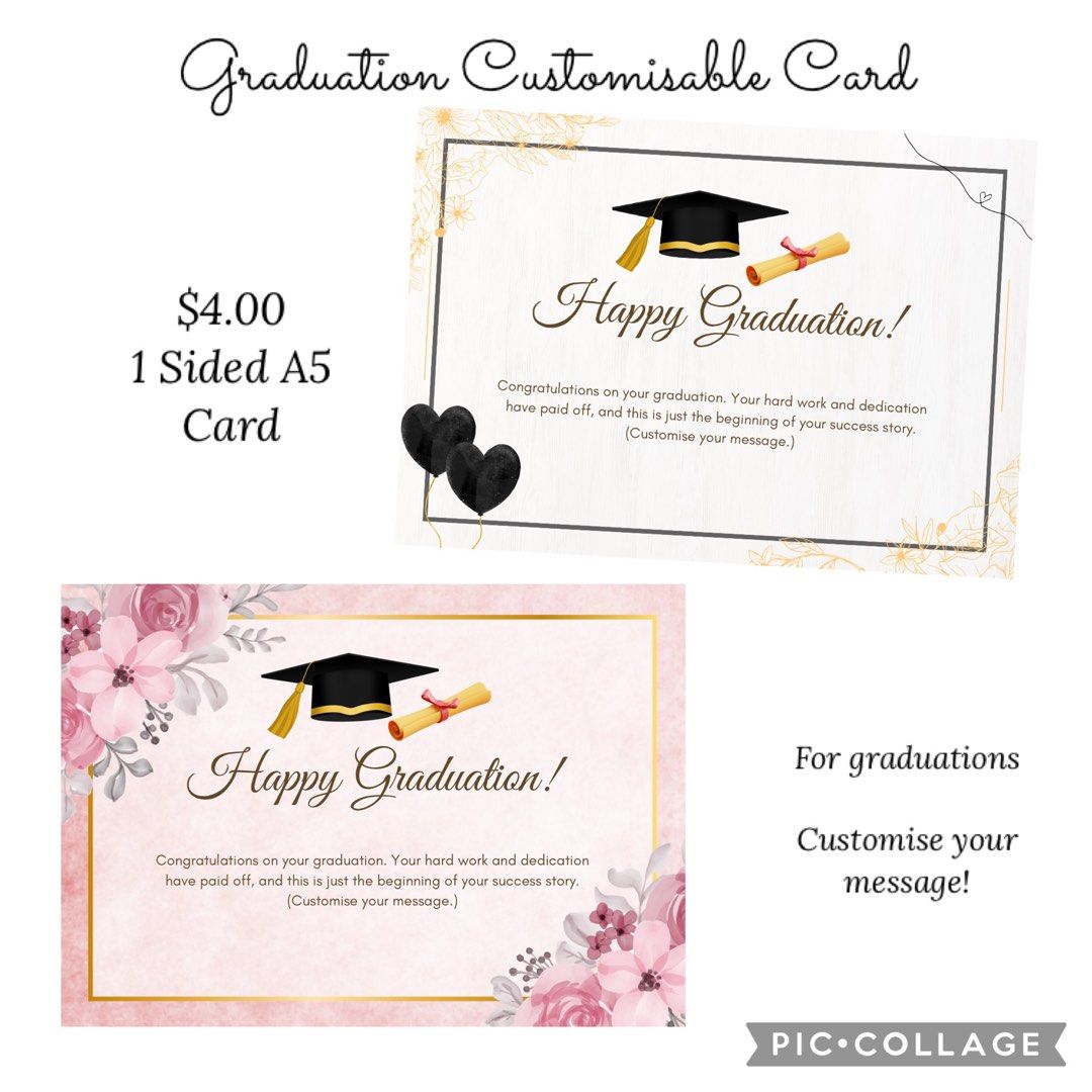 Add On - Graduation Card - Customisable Message - We sell preserved ...