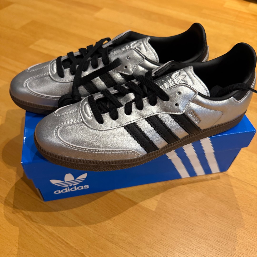 Adidas Samba Silver Limited Edition UK9.5, Men's Fashion, Footwear ...