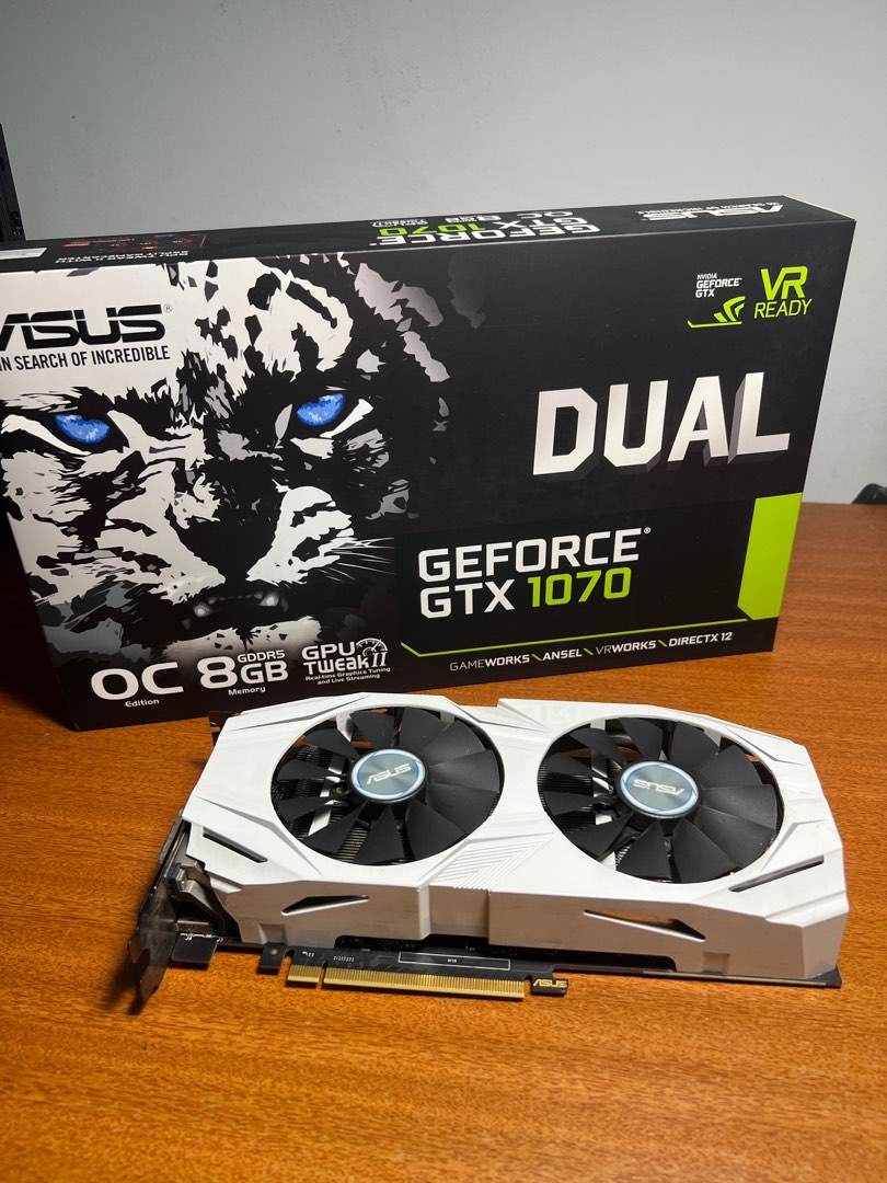 ASUS Dual Series GTX 1070 8GB GDDR5 White GPU | Graphics Card, Computers & Tech, Parts ...