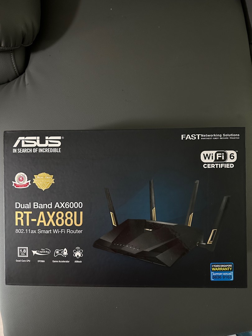 Asus RT-AX88U Dual Band AX6000 wifi router, Computers & Tech, Parts ...