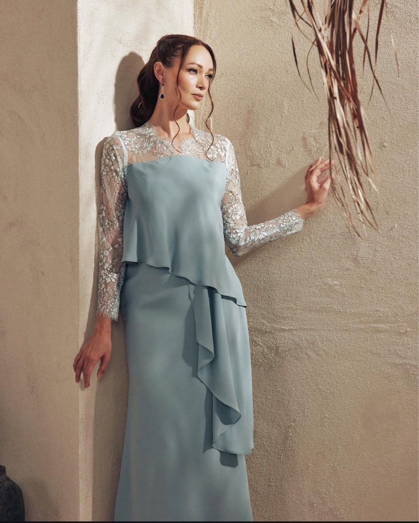 Atelier Mia Sandra Juliet in Teal Blue, Women's Fashion, Dresses & Sets ...