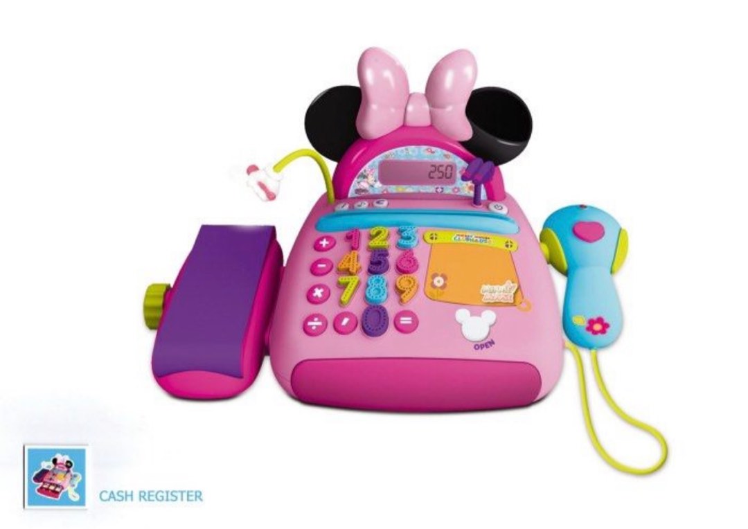Authentic disney Minnie mouse cash register pretend play kid function ...