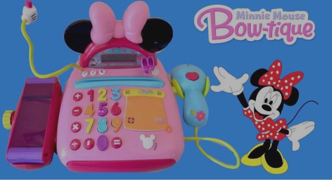 Authentic disney Minnie mouse cash register pretend play kid function ...