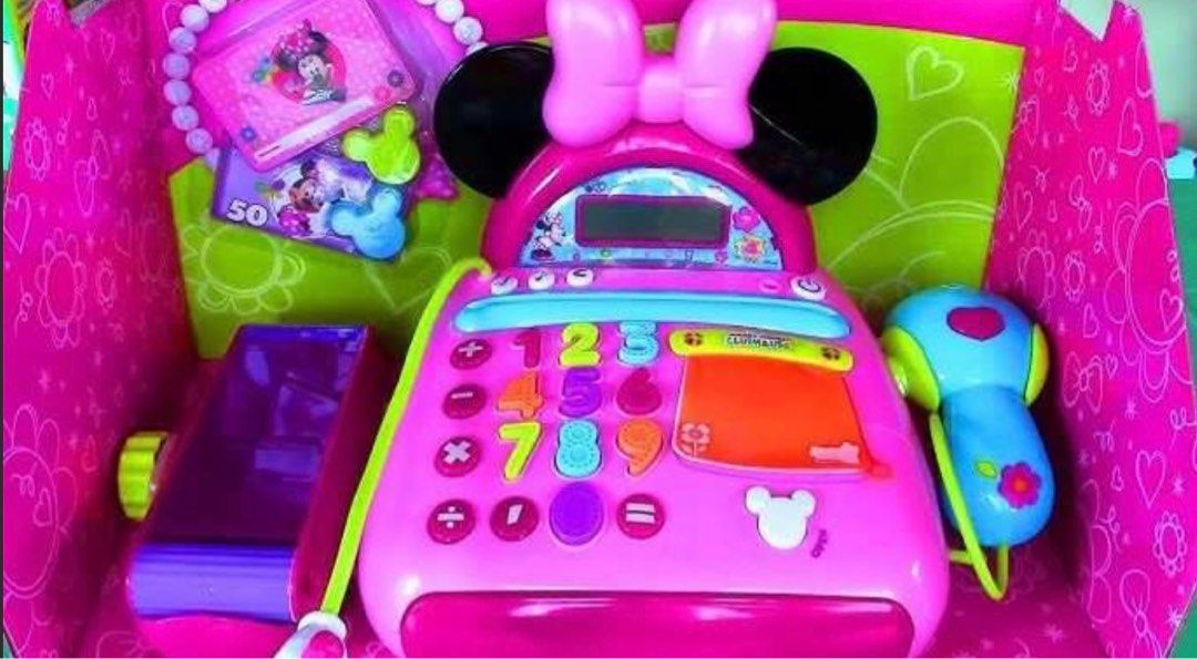 Authentic disney Minnie mouse cash register pretend play kid function ...