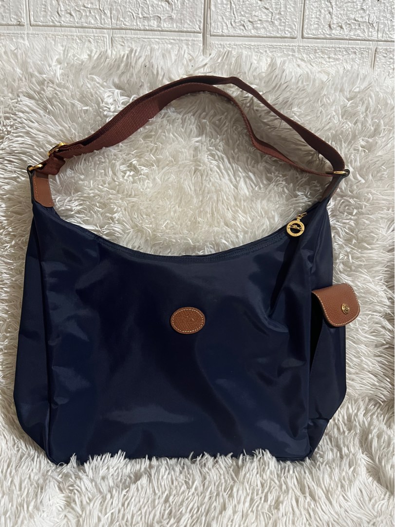 Authentic Longchamp Navy Blue Nylon Le Pliage Hobo, Announcements on ...