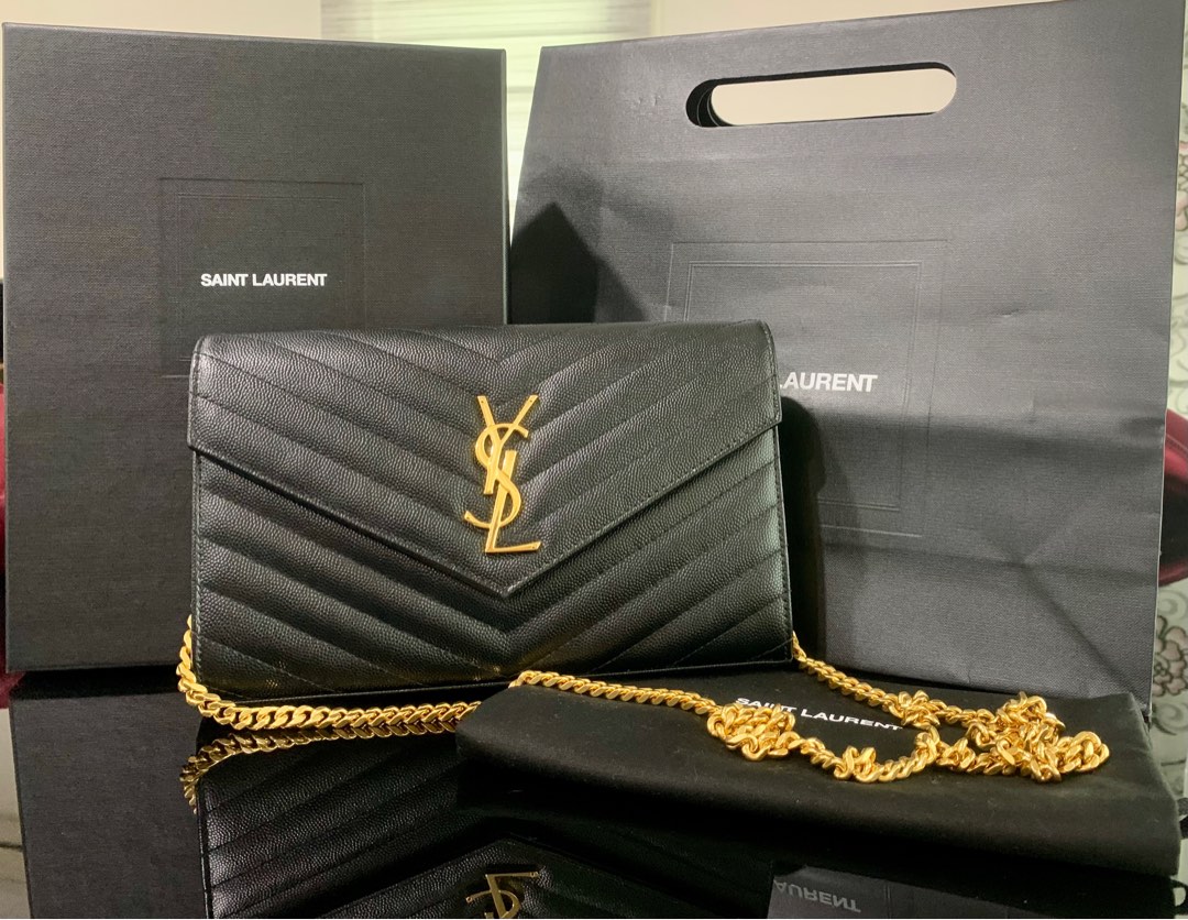 Authentic YSL CLASSIC CASSANDRE CHAIN WALLET, Luxury, Bags & Wallets on ...