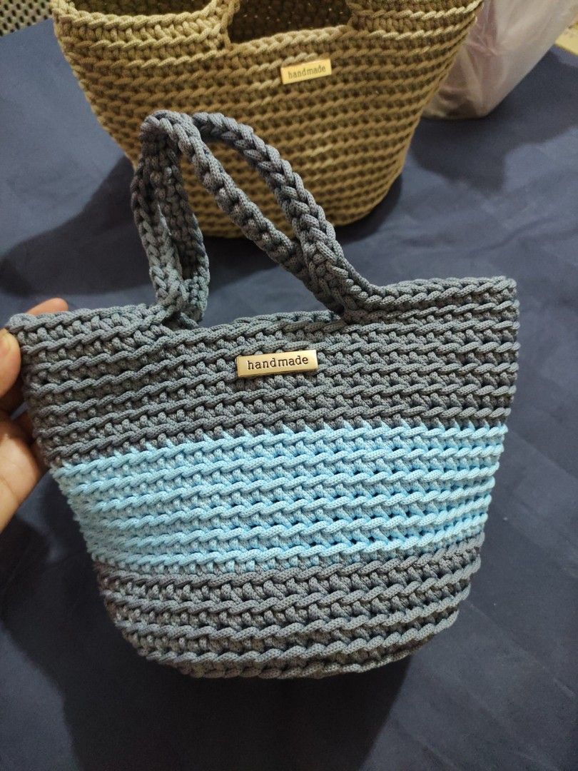 Beg Kait Premium Crochet Bag, Women's Fashion, Bags & Wallets, Tote ...