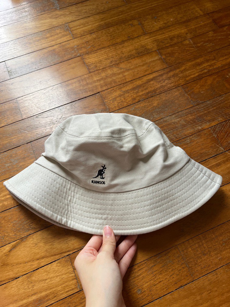 Biege Kangol logo Bucket Hat, Women's Fashion, Watches & Accessories ...