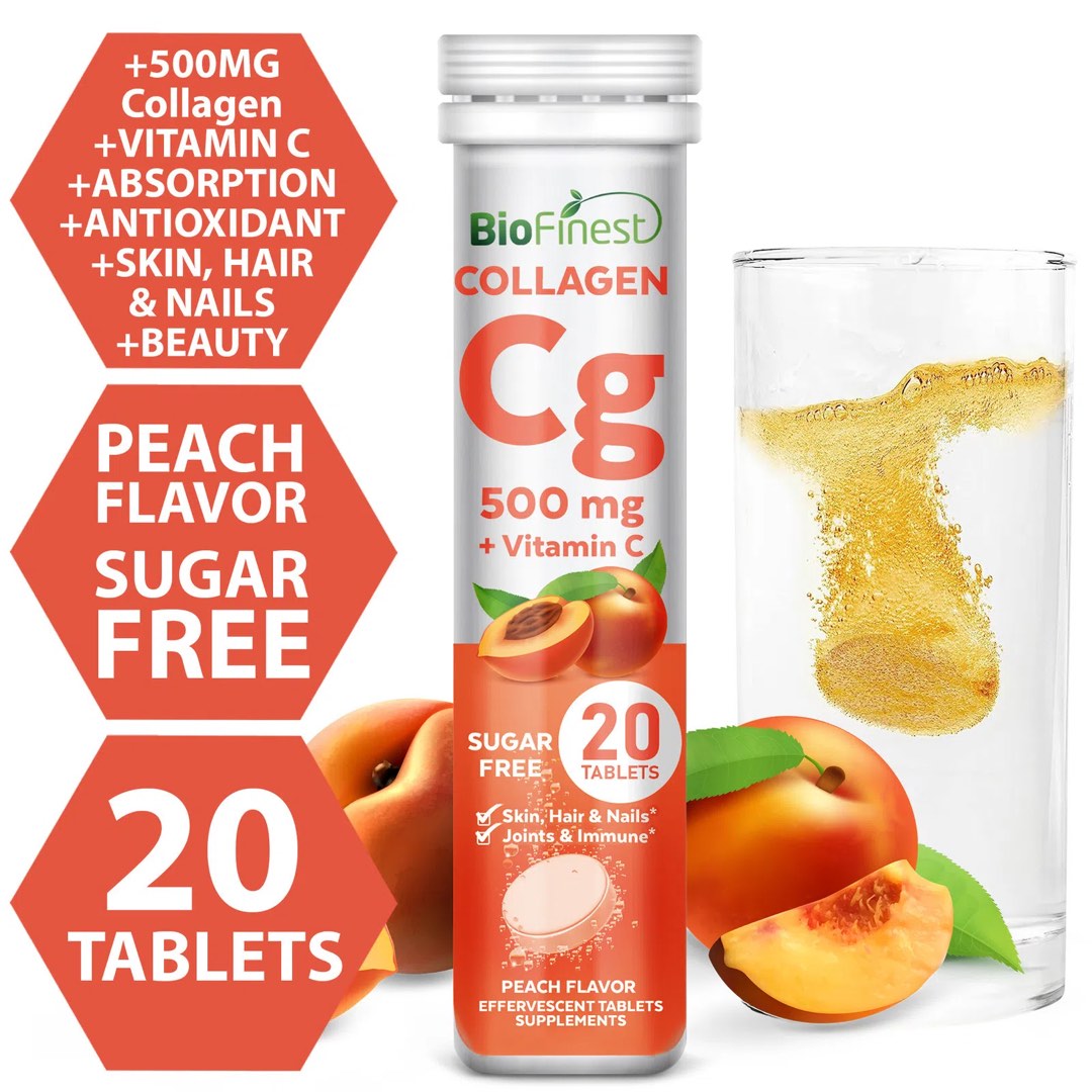 Biofinest Collagen Cg 500mg + Vitamin C Tablets, Health & Nutrition ...