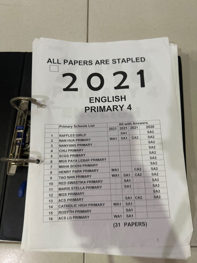 BN Primary 4 English Exam Papers (17 Sets), Hobbies & Toys, Books ...