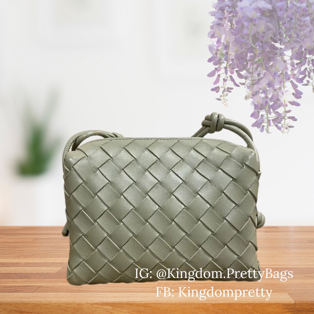 Bottega Veneta BV Camera Loop Mini Intrecciato Leather in Travertine ...