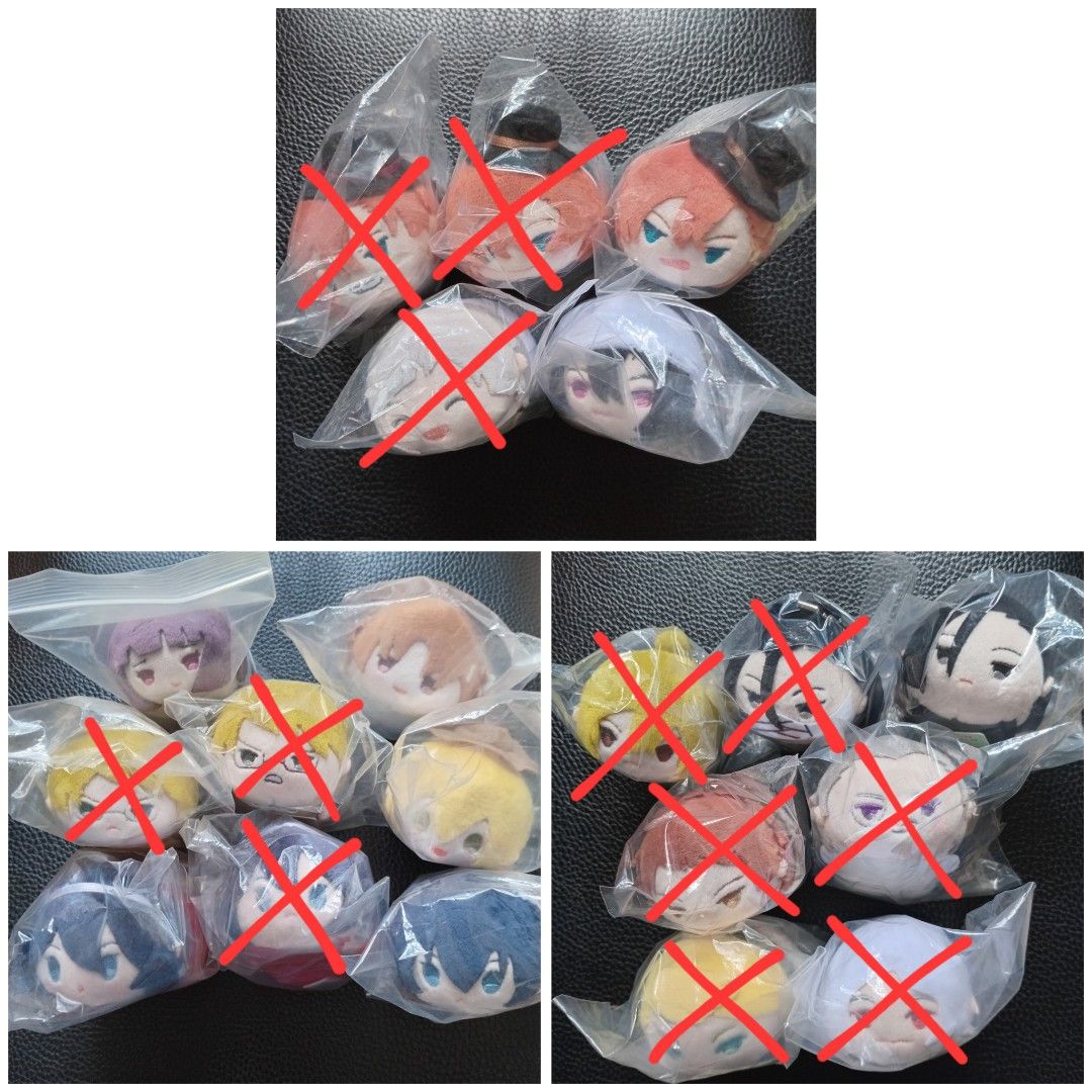 BSD Bungo Stray Dogs Mochimochi Mascot plush (Chuuya, Atsushi, Fyodor ...