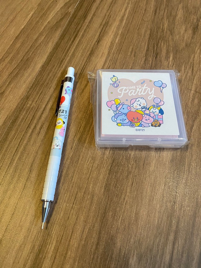 Bt21 mechanical pen, notepad, Hobbies & Toys, Memorabilia ...