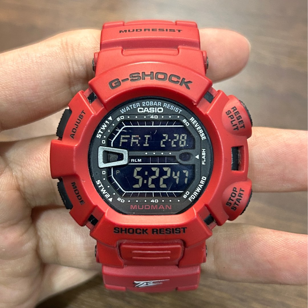 Casio G-Shock Mudman Custom Red Digital Watch, Men's Fashion, Watches ...