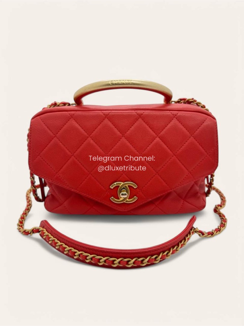 Chanel Top Handle Crossbody Flap, Luxury, Bags & Wallets on Carousell