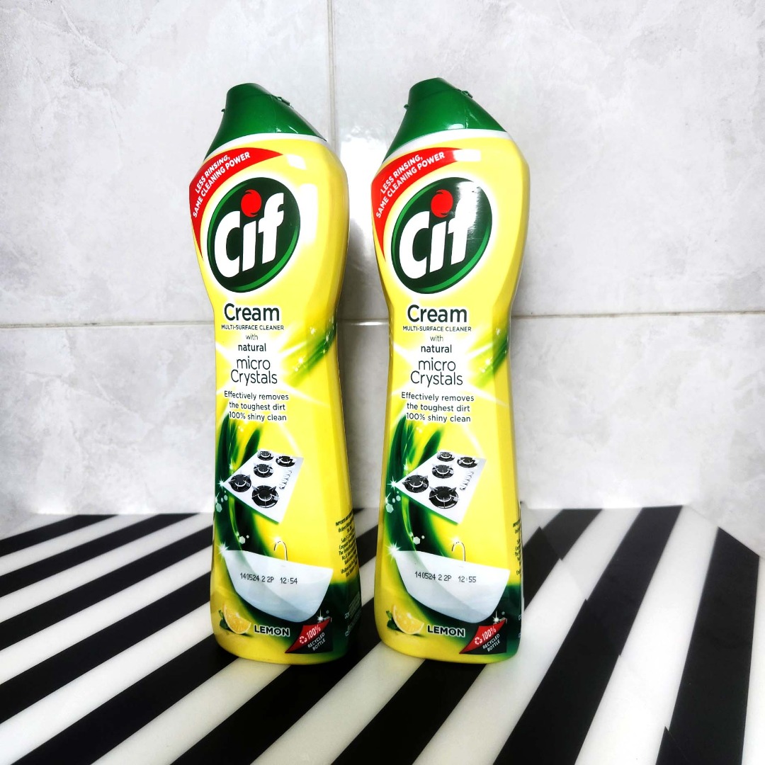 Cif Cream Multi-Surface Cleaner Lemon 660g (Bundle of 2), Furniture ...