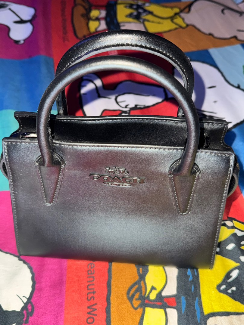 COACH Andrea Carryall in Black and Silver Hardware, Luxury, Bags ...
