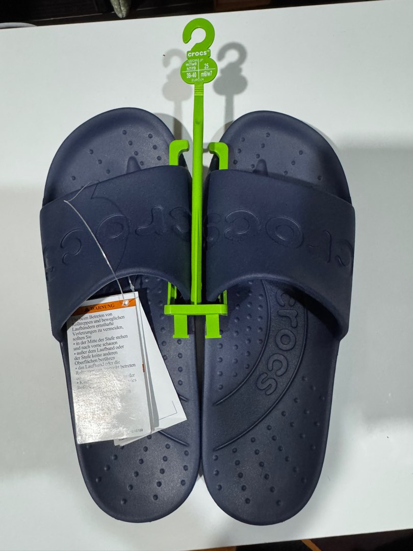 Crocs Slides, Men's Fashion, Footwear, Flipflops and Slides on Carousell