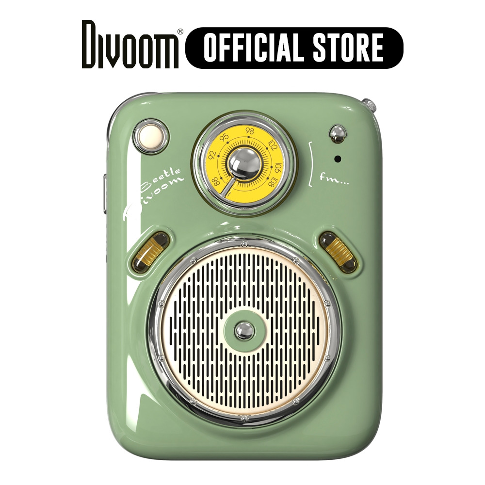 Divoom Beetles-FM II Vintage Style Design Ultra Compact 4.5w Portable ...
