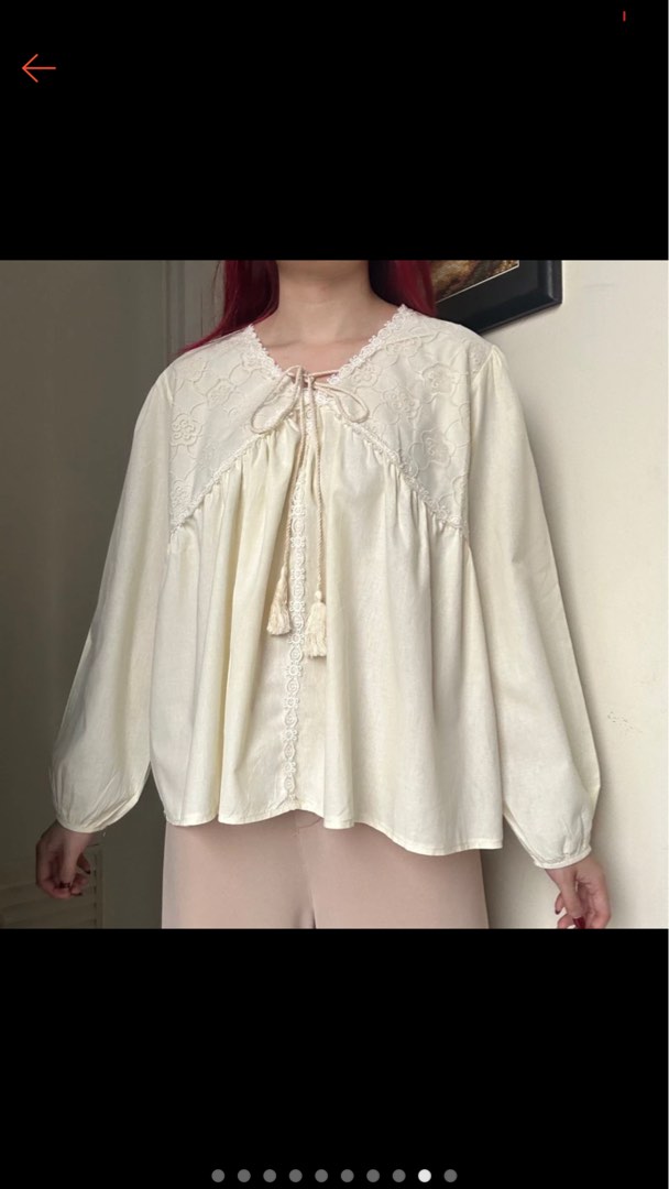 elora top bkk | blouse, Fesyen Wanita, Pakaian Wanita, Atasan di Carousell